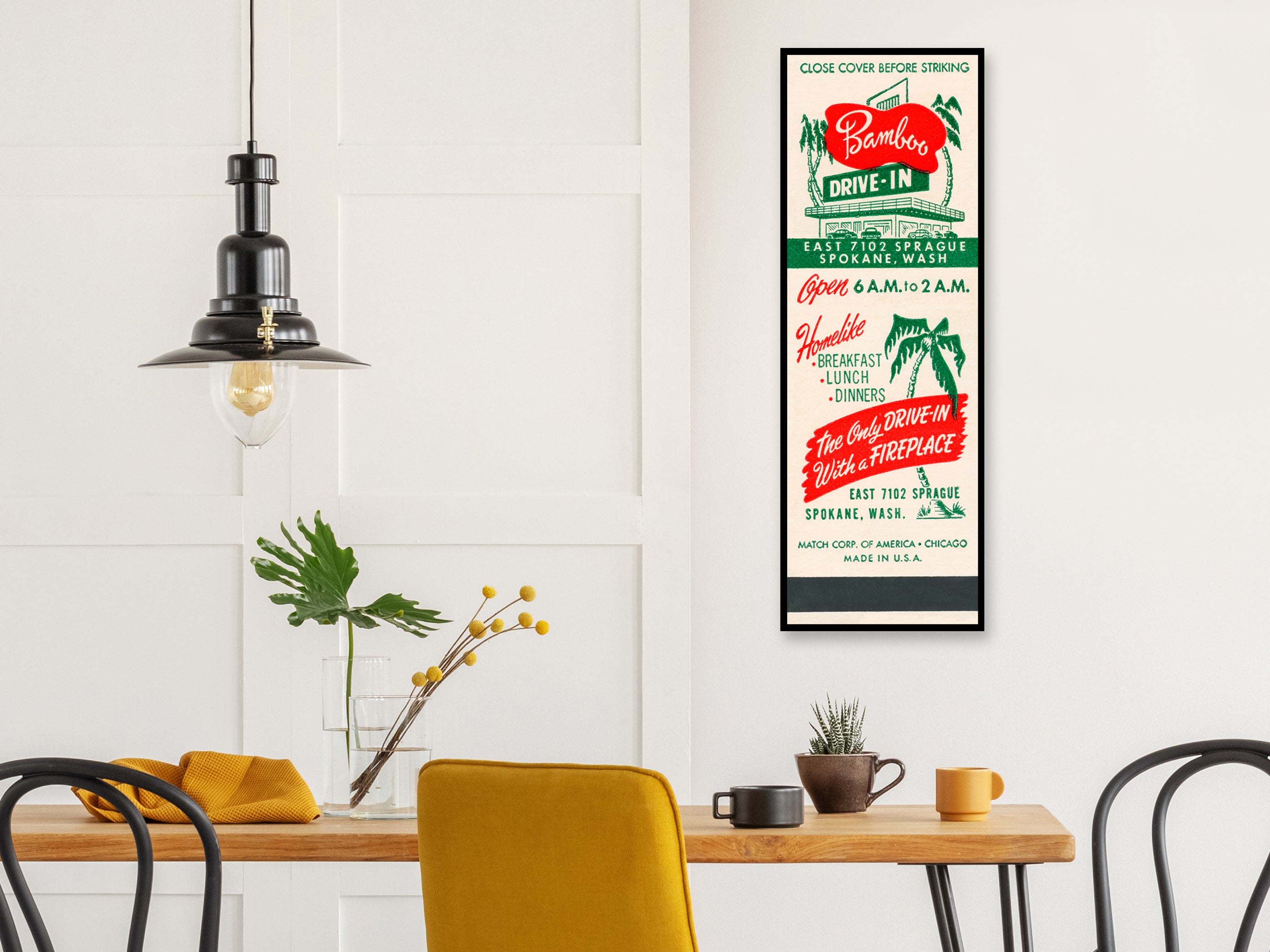 Bamboo Drive In Matchbook Print – Retro Roadside Photography